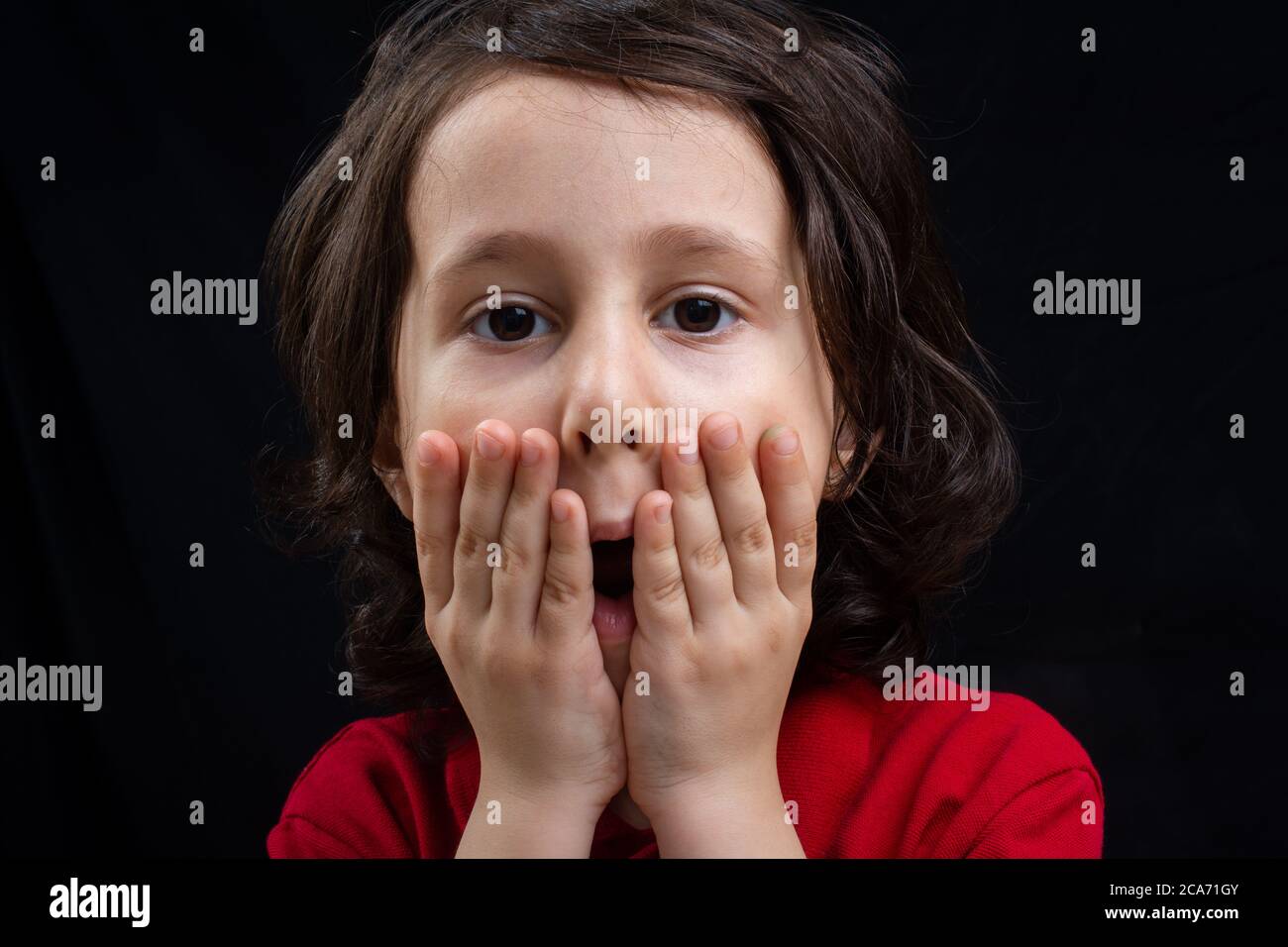 Amazed or surprised child boy. Shocked and surprised boy Stock Photo ...