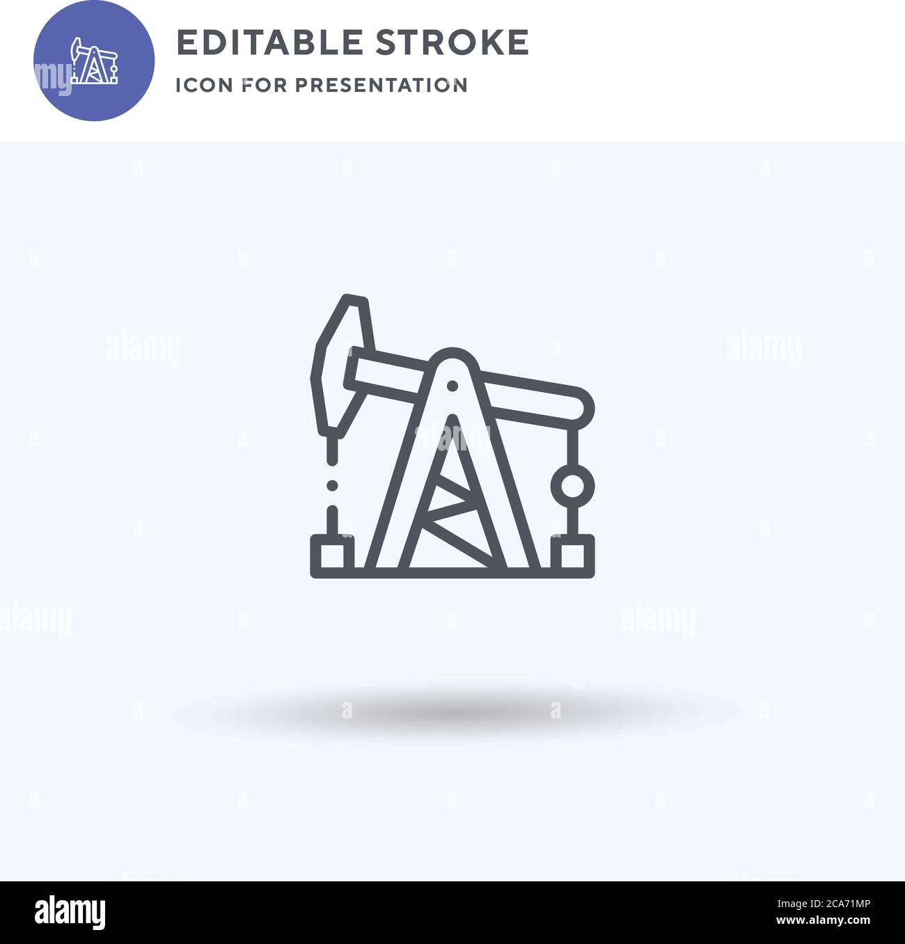 Pumpjack icon vector, filled flat sign, solid pictogram isolated on white, logo illustration ...