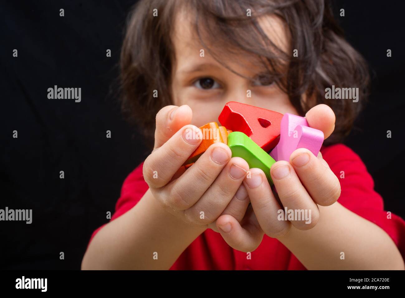 Alphabet ABC wooden letters for early education concept Stock Photo - Alamy