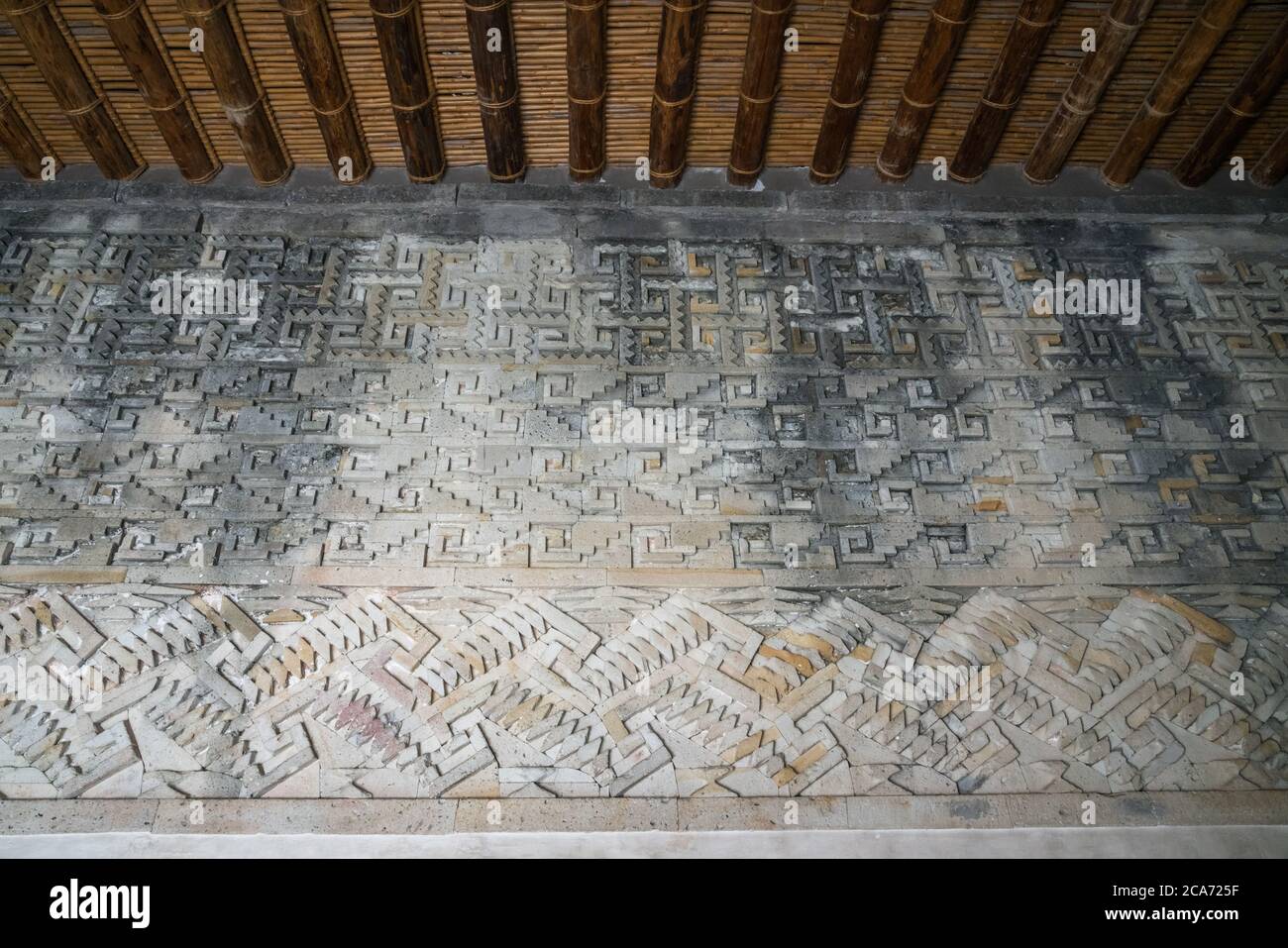 Stone fretwork friezes inside a room in the Palace, Building 7, in the ...