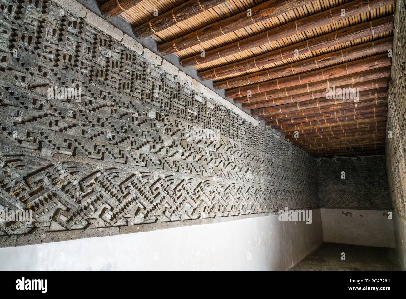 Stone fretwork friezes inside a room in the Palace, Building 7, in the ...
