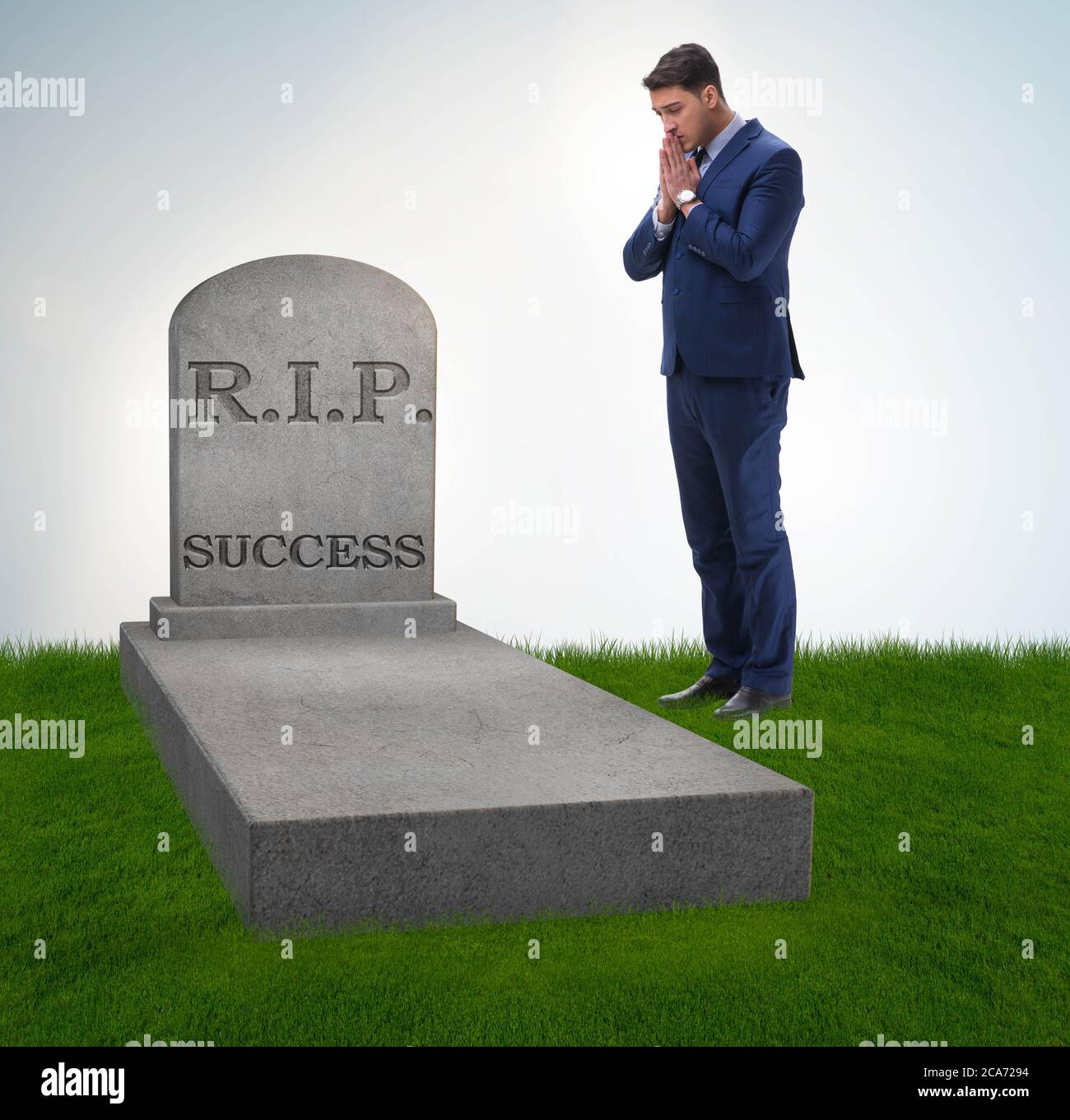The businessman mourning the death of success Stock Photo - Alamy