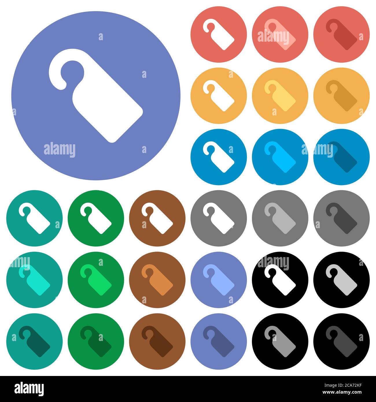 Do not disturb sign multi colored flat icons on round backgrounds. Included white, light and ...