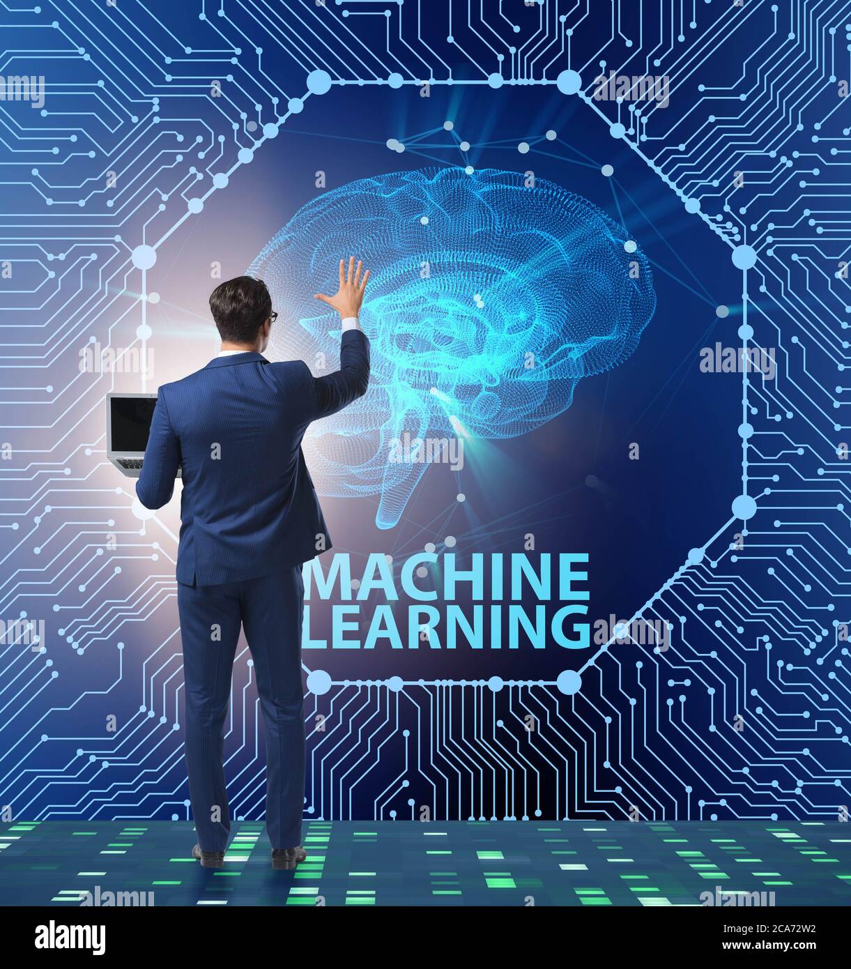 The machine learning concept as modern technology Stock Photo - Alamy