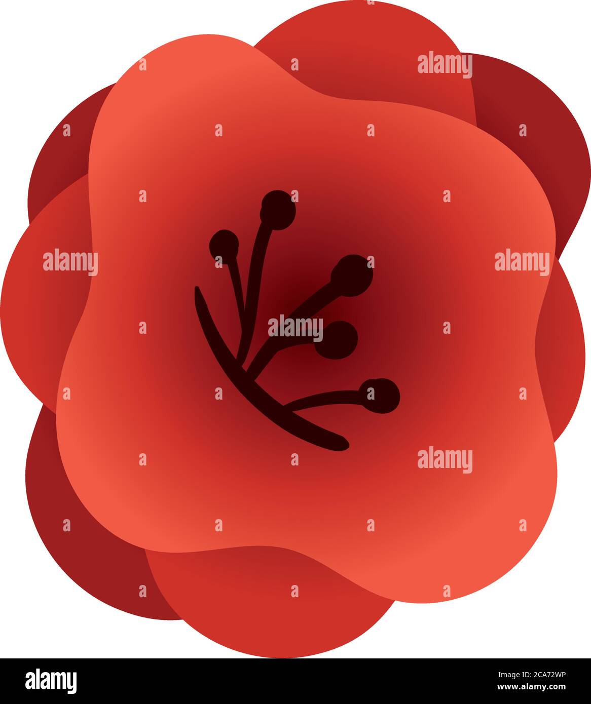 chinese red flower design, natural floral nature plant ornament garden ...