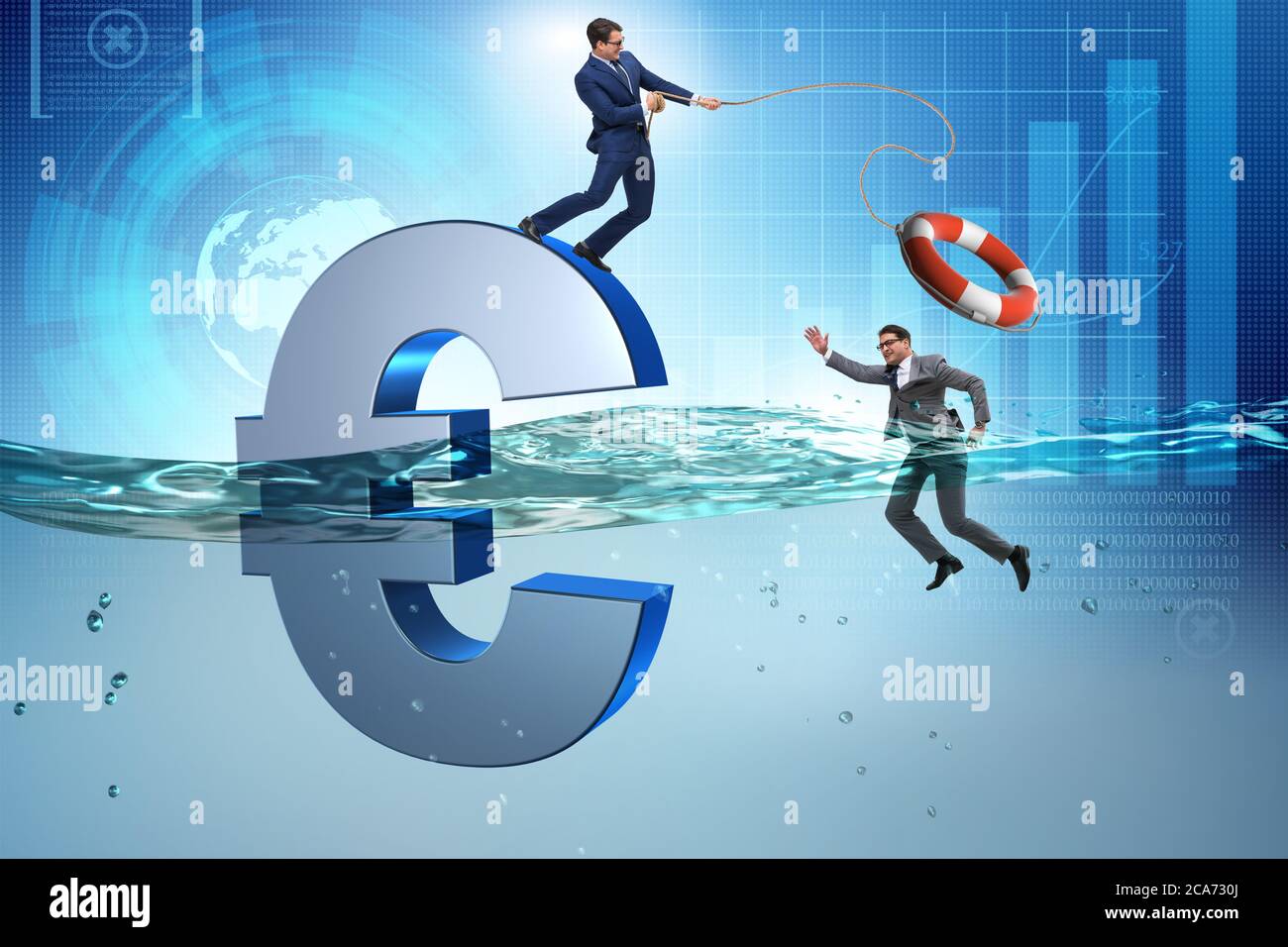 Euro currency devaluation and the exchange rate concept Stock Photo - Alamy