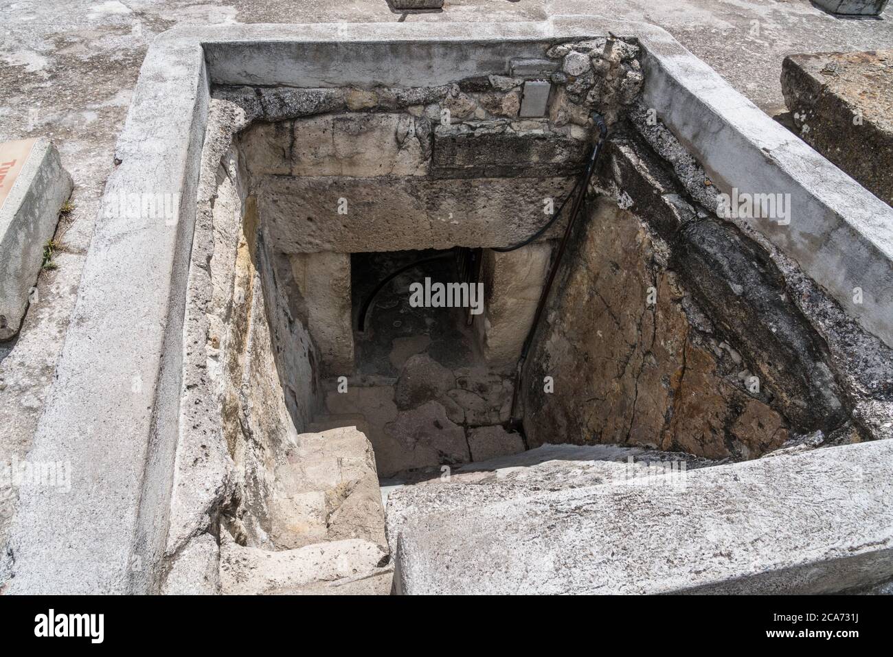 Entrance to Tomb 2 in the ruins of the Zapotec city of Mitla in Oaxaca ...
