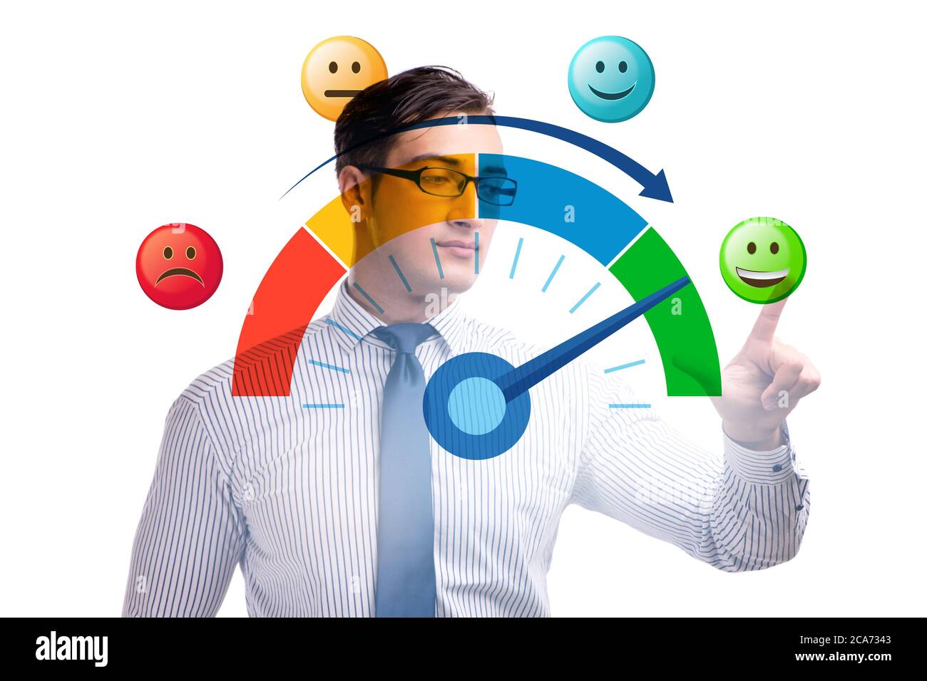 Concept of customer satisfaction with the meter Stock Photo - Alamy