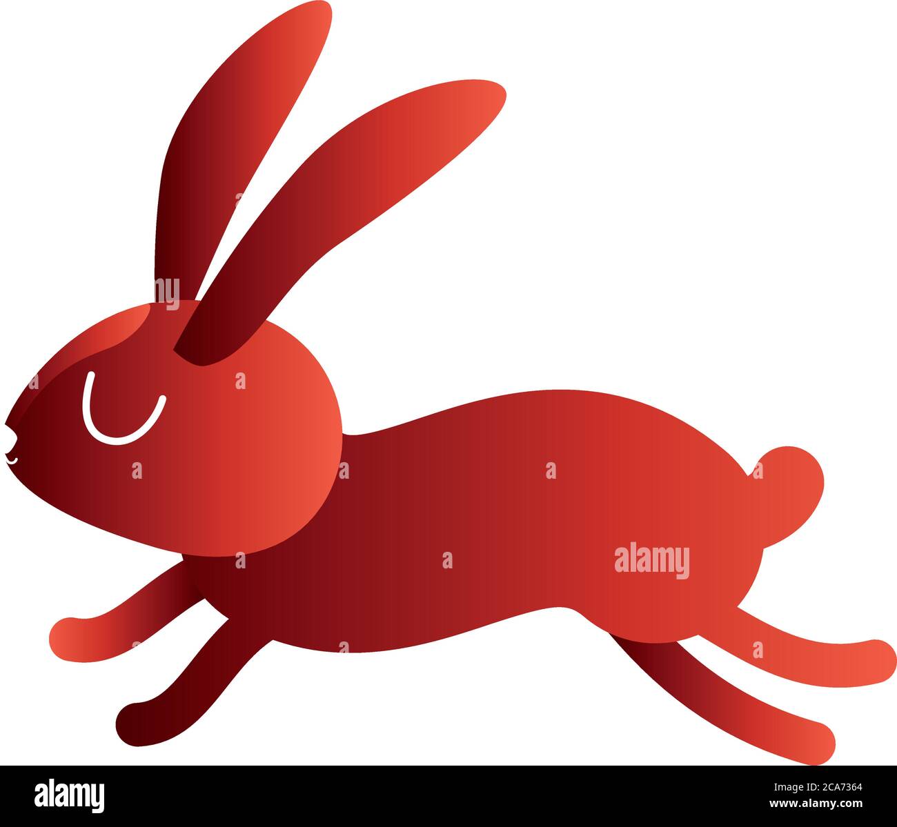 Cute red rabbit cartoon jumping design, Animal zoo life nature and ...