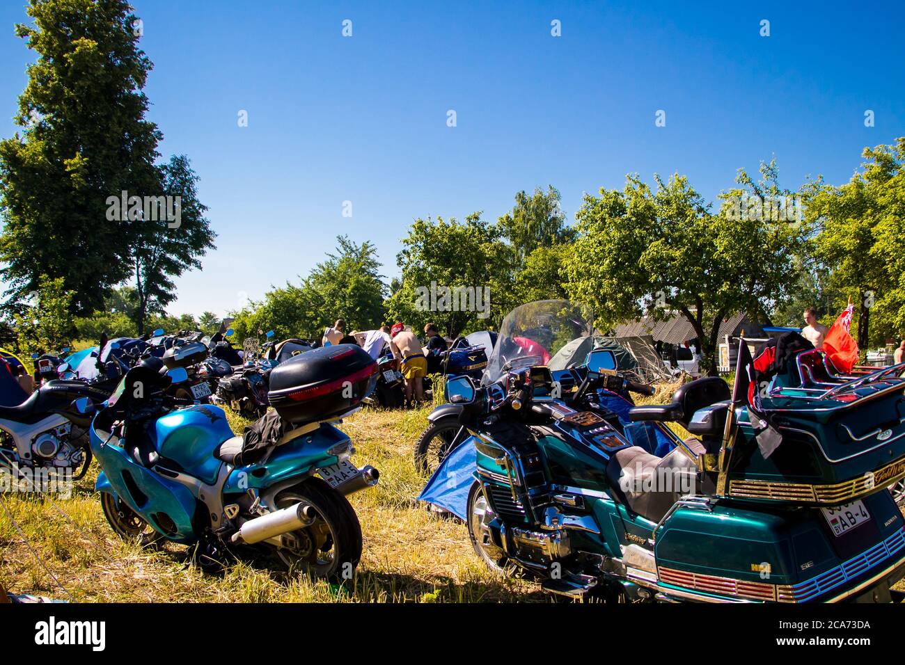Senno, Belarus - 07.03.2015: Summer open-air motorcycle festival ...