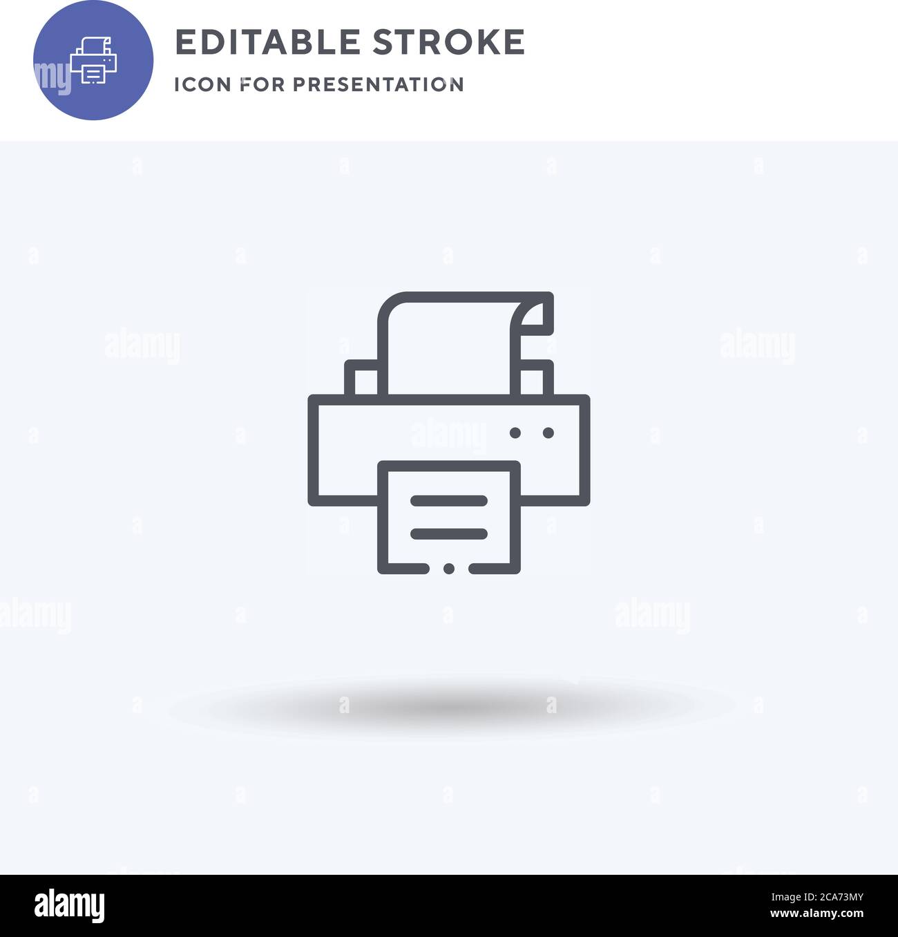 Printer icon vector, filled flat sign, solid pictogram isolated on ...