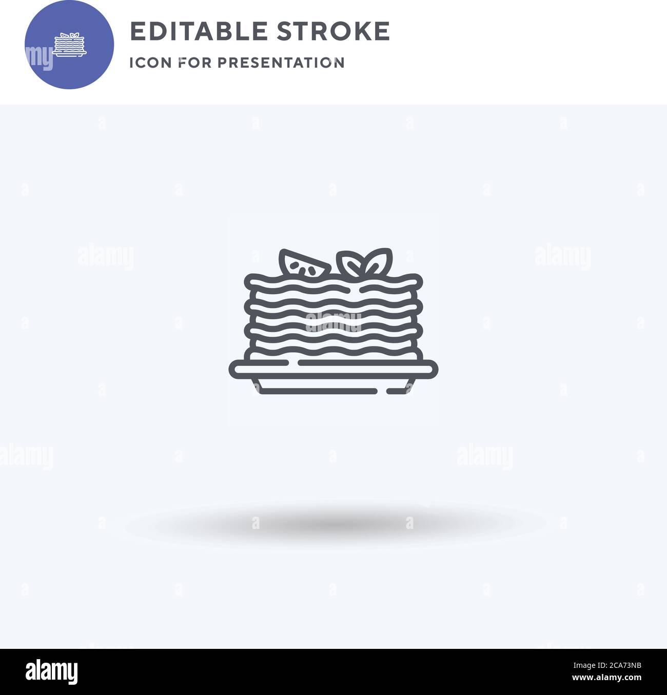 Lasagna icon vector, filled flat sign, solid pictogram isolated on ...