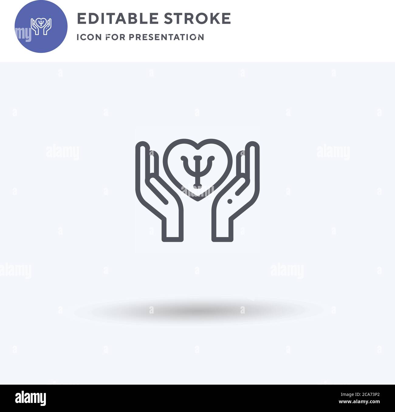 Psychologist icon vector, filled flat sign, solid pictogram isolated on ...