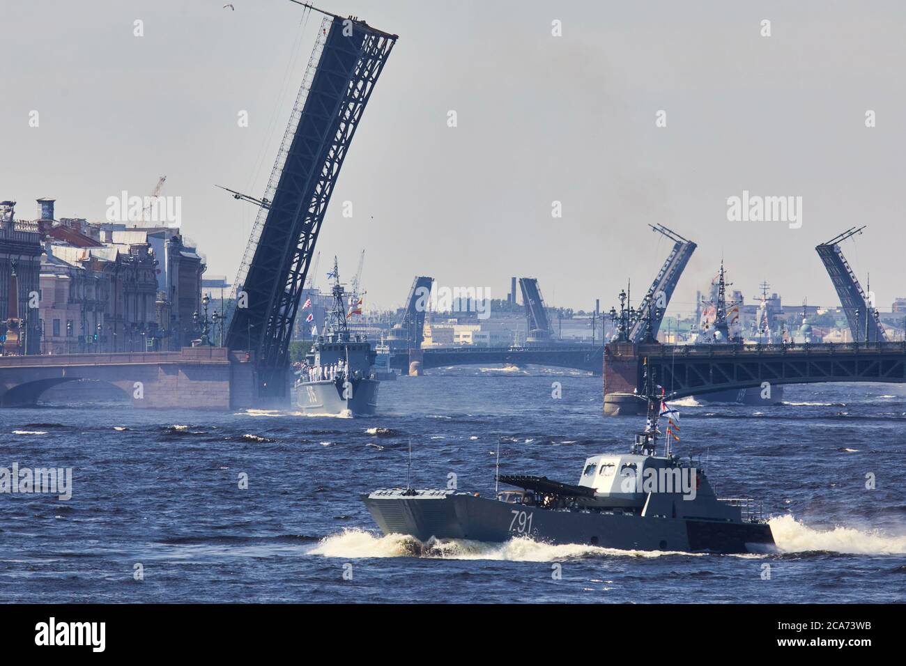 View of Russian Navy, modern russian military naval battleships ...