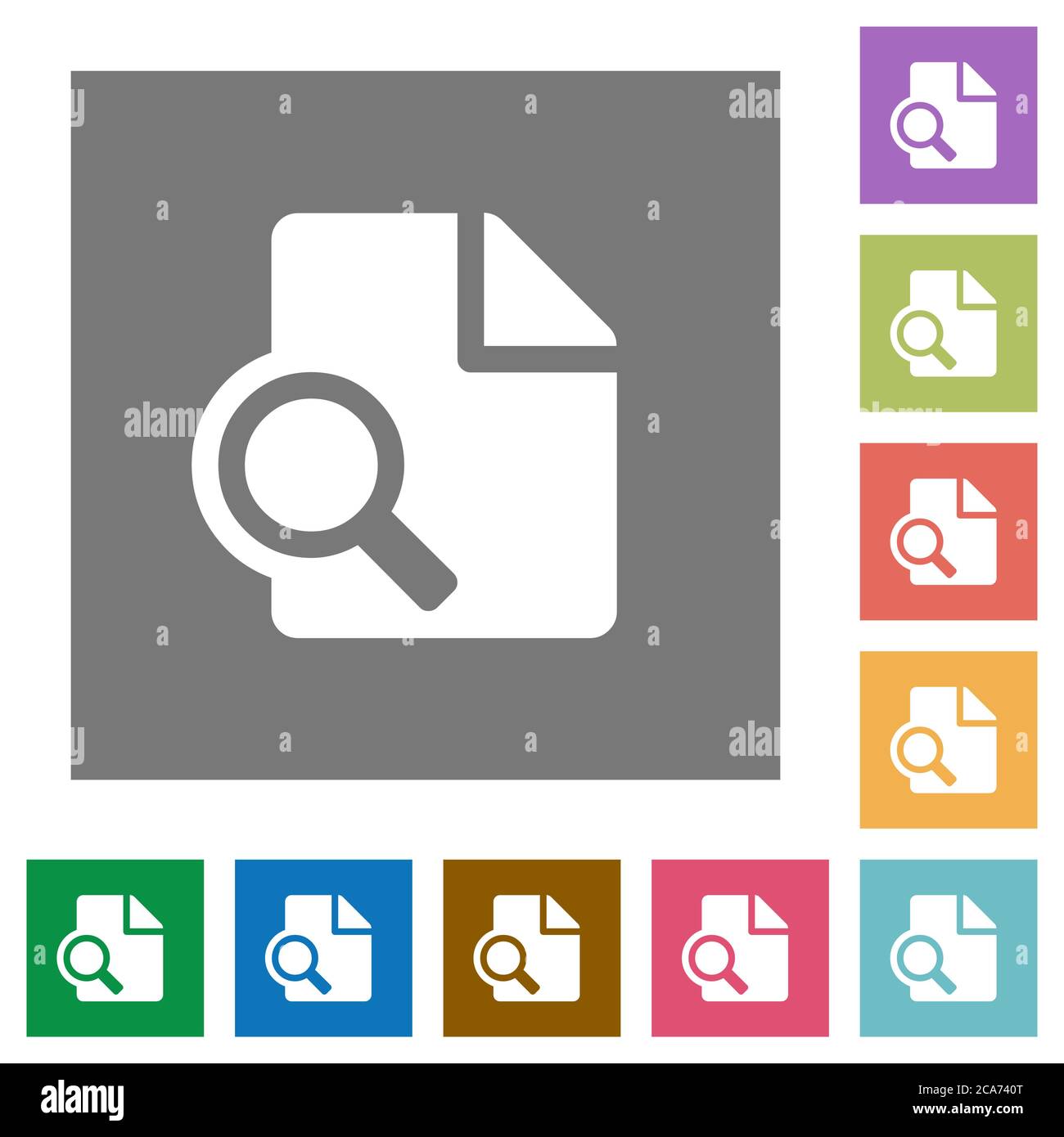 Preview flat icons on simple color square backgrounds Stock Vector ...