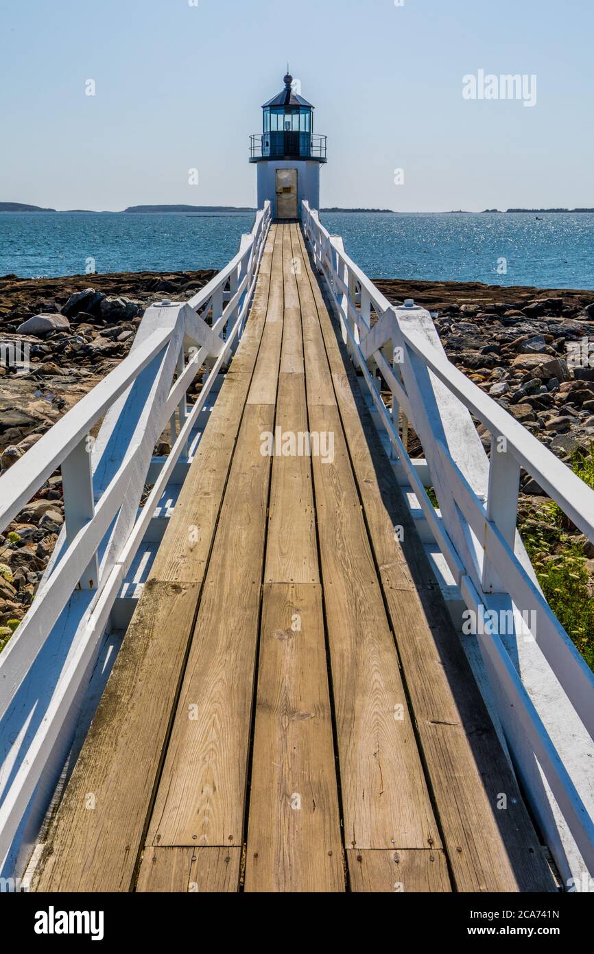 View of Marshall Point Light Station, a lighthouse at the entrance of ...