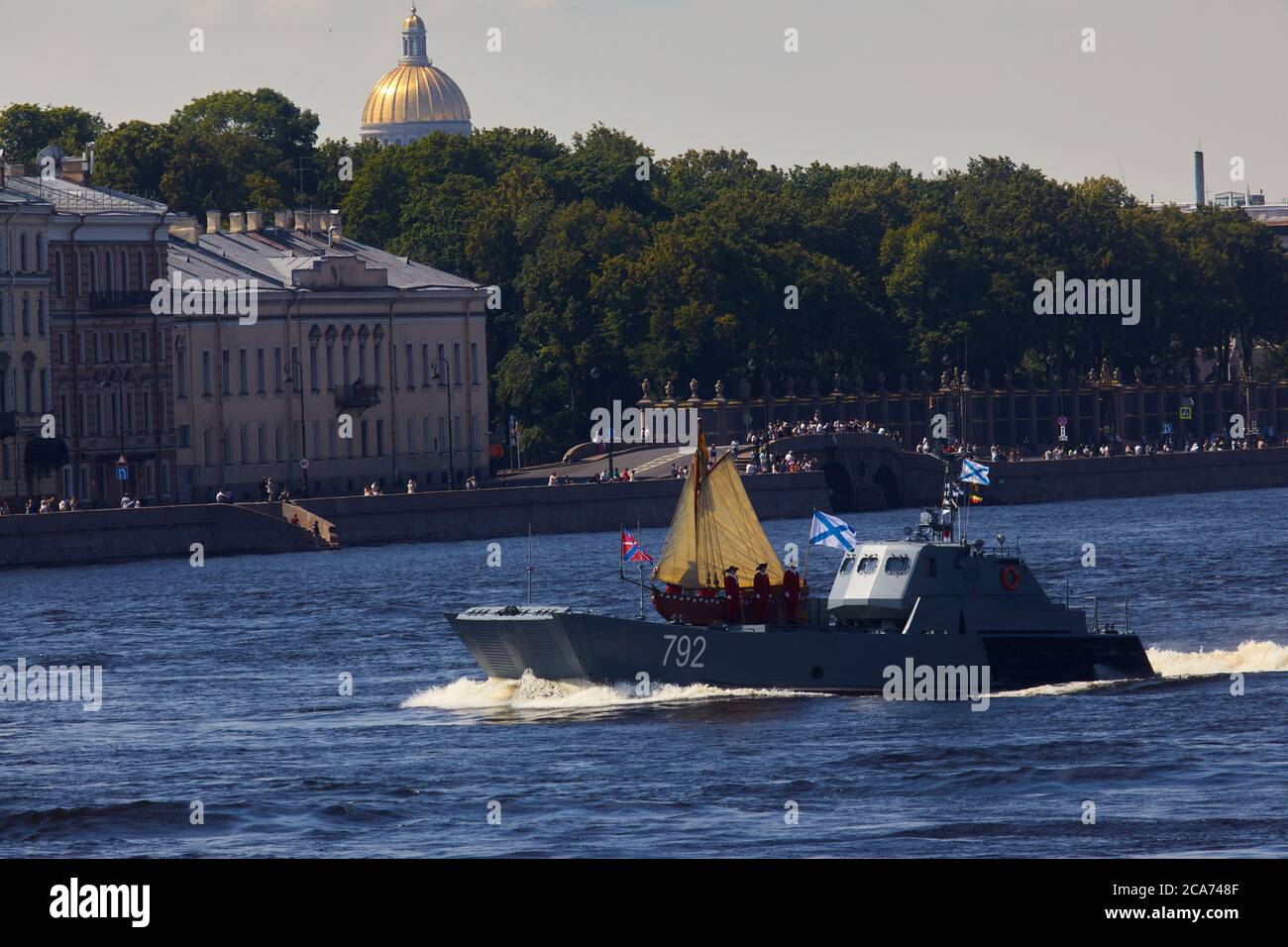 View of Russian Navy, modern russian military naval battleships ...