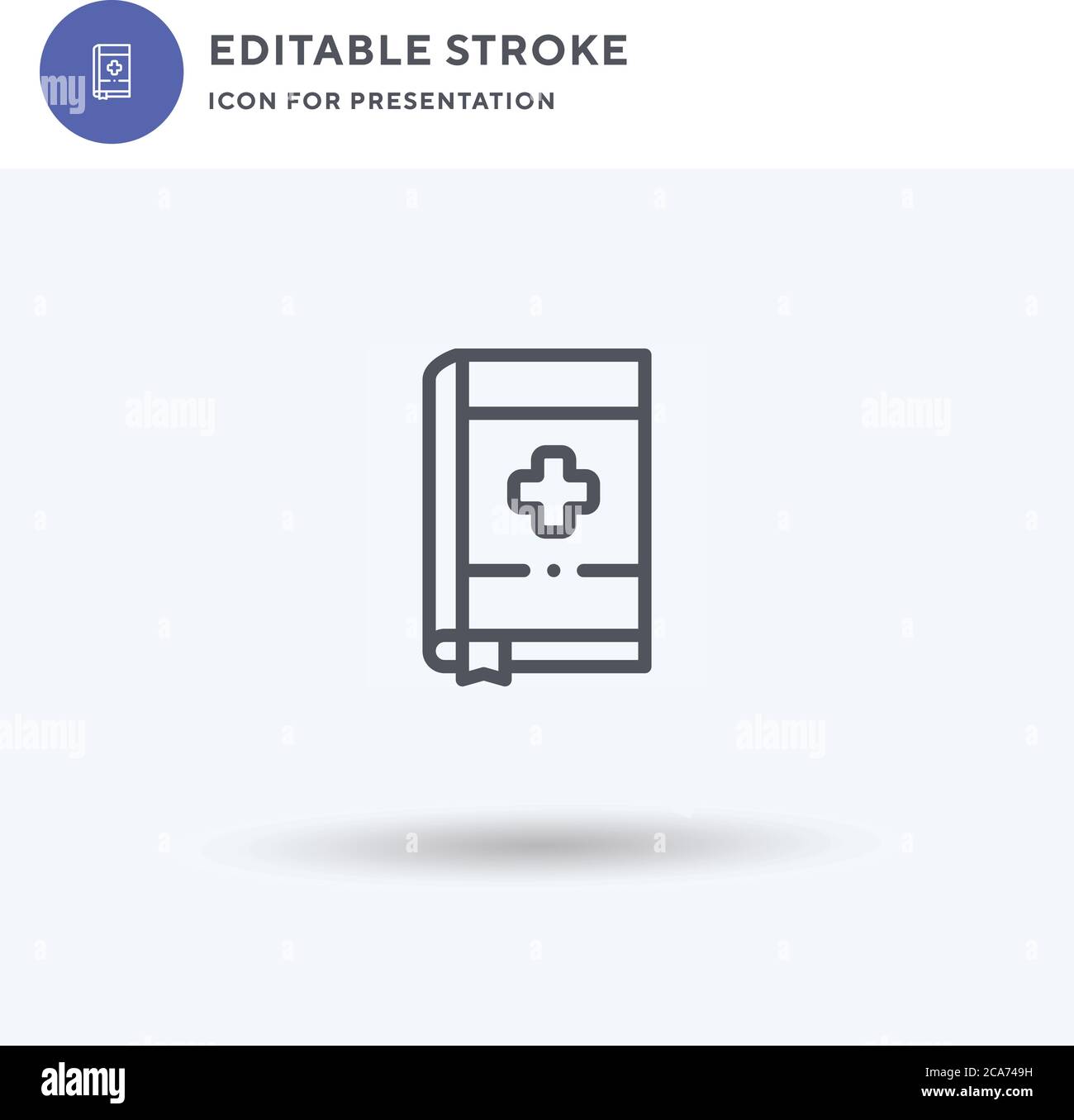 Medical Book icon vector, filled flat sign, solid pictogram isolated on ...