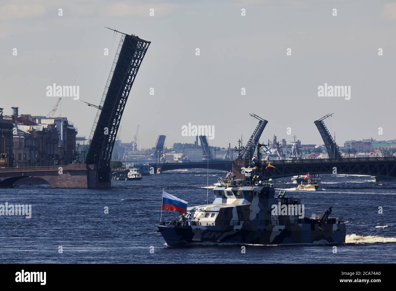 View of Russian Navy, modern russian military naval battleships ...