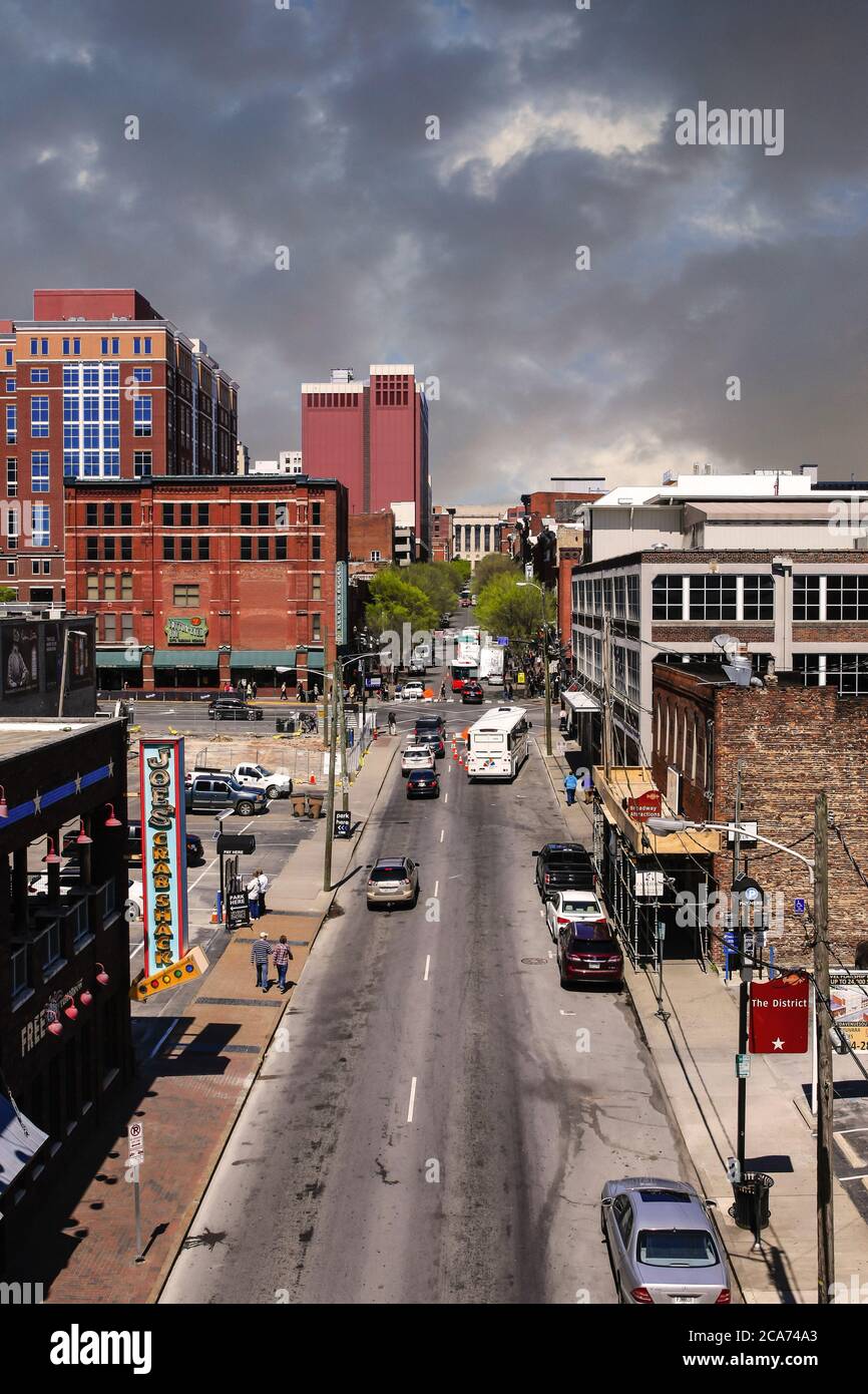 2nd Avenue looking towards Broadway from the John Seigenthaler ped ...