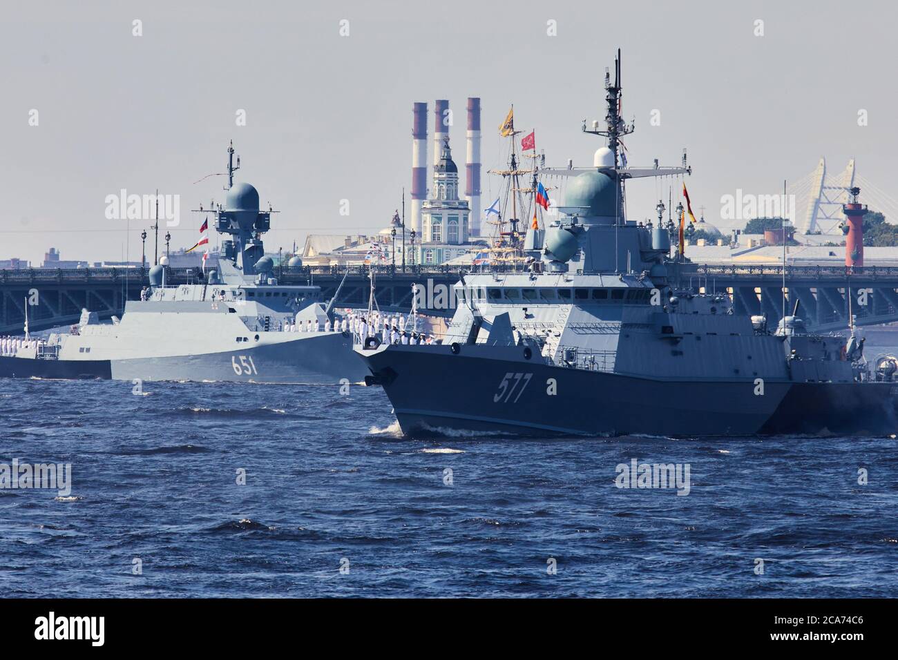 View of Russian Navy, modern russian military naval battleships ...