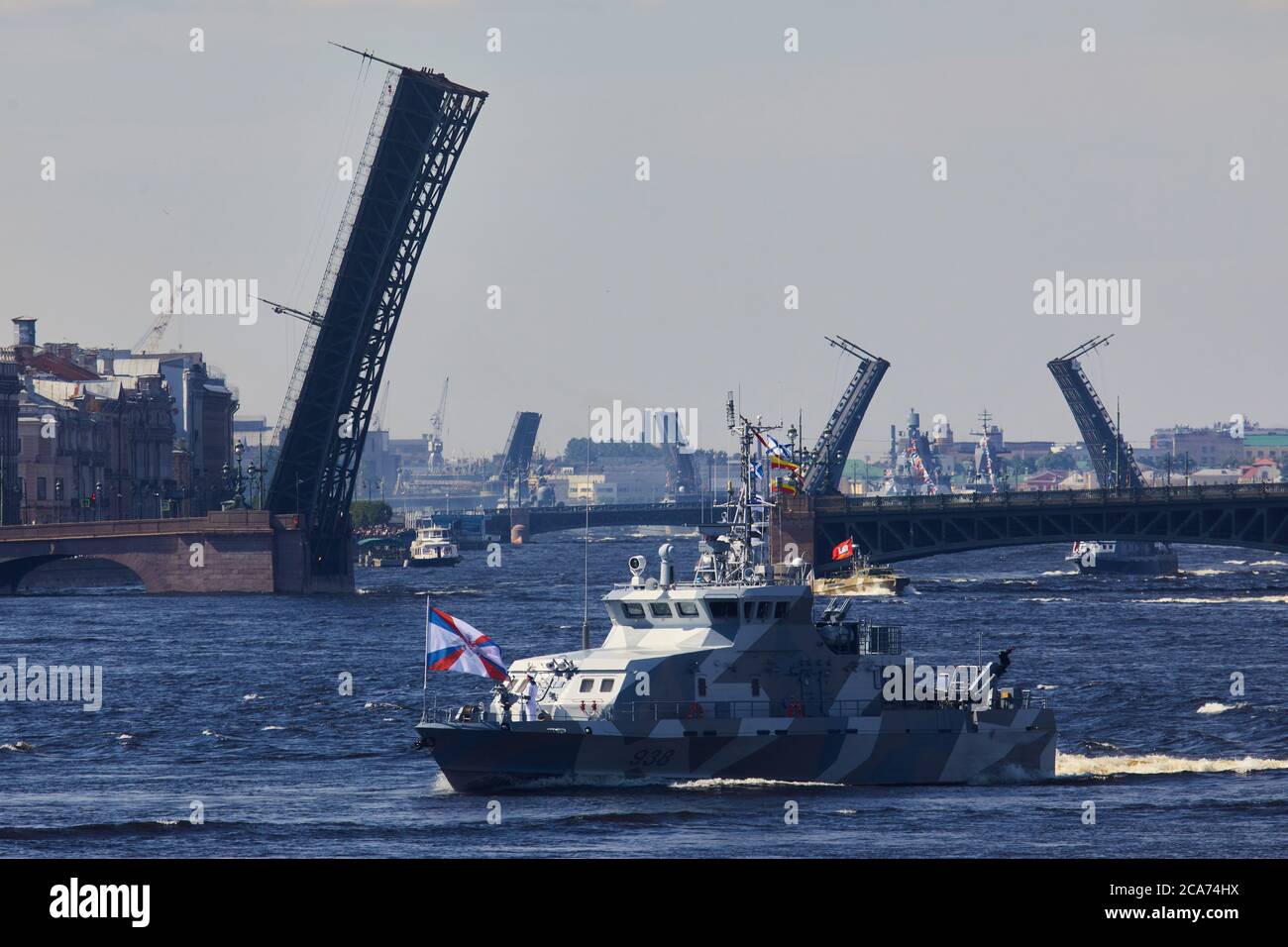 View of Russian Navy, modern russian military naval battleships ...