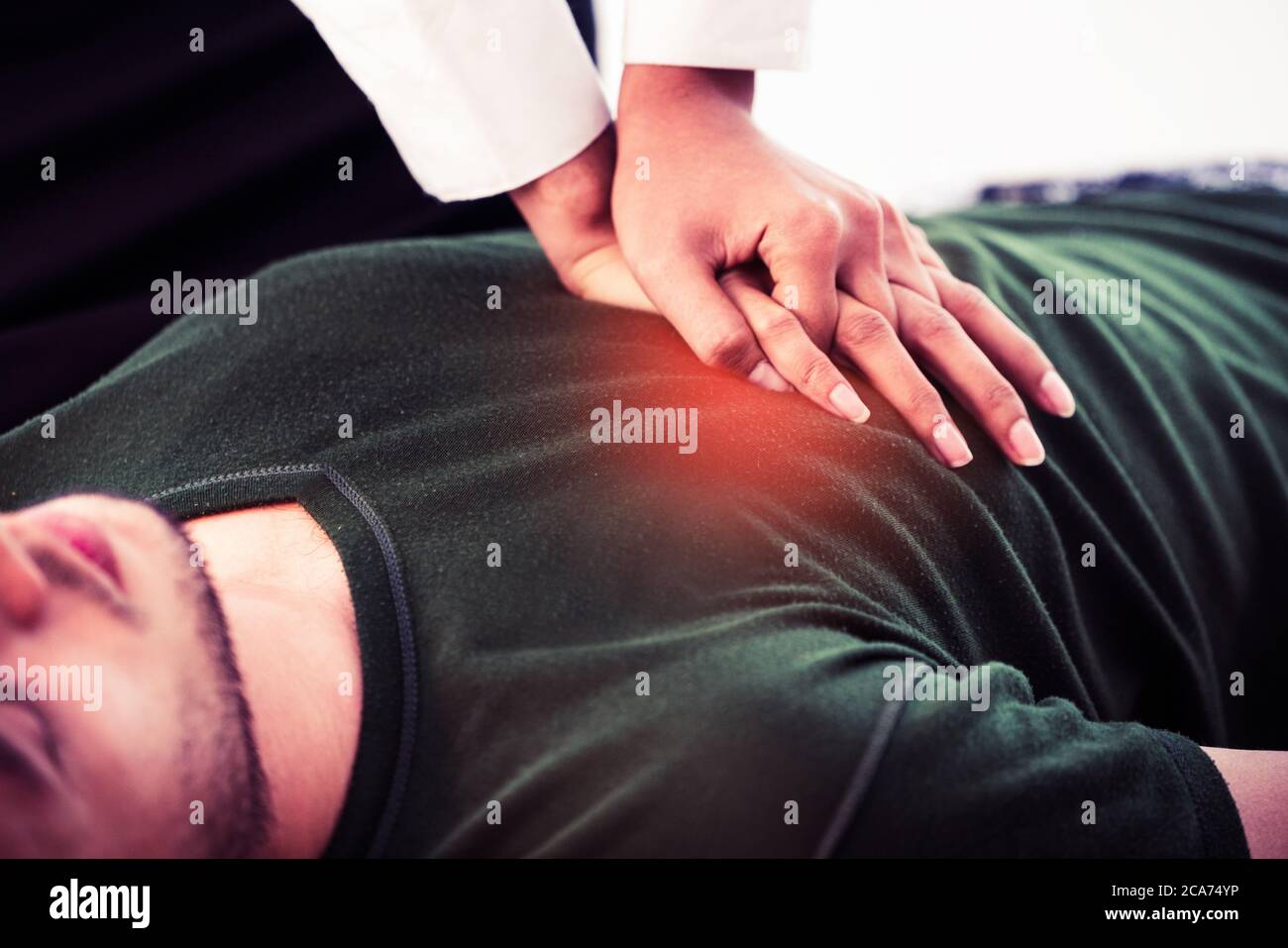 Cpr training heart massage hi-res stock photography and images - Alamy