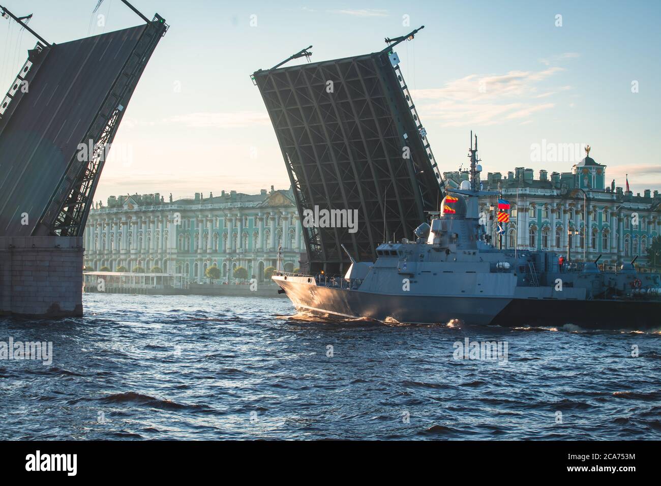 View of Russian Navy, modern russian military naval battleships ...