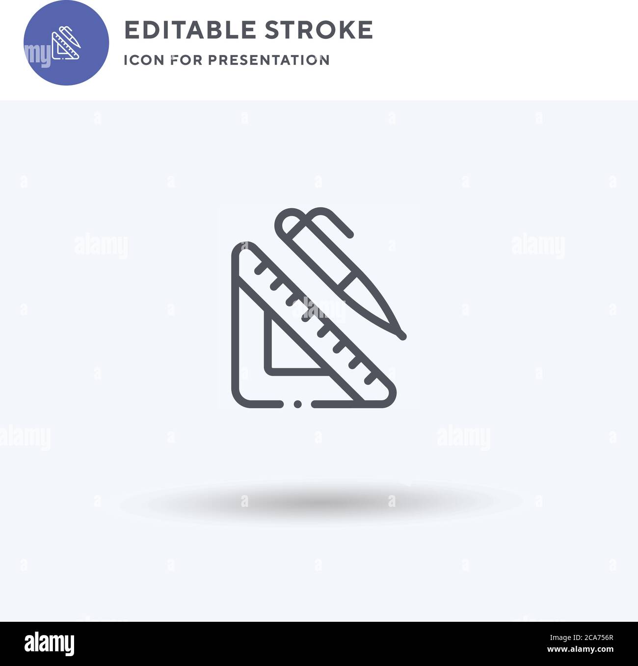 Ruler icon vector, filled flat sign, solid pictogram isolated on white ...