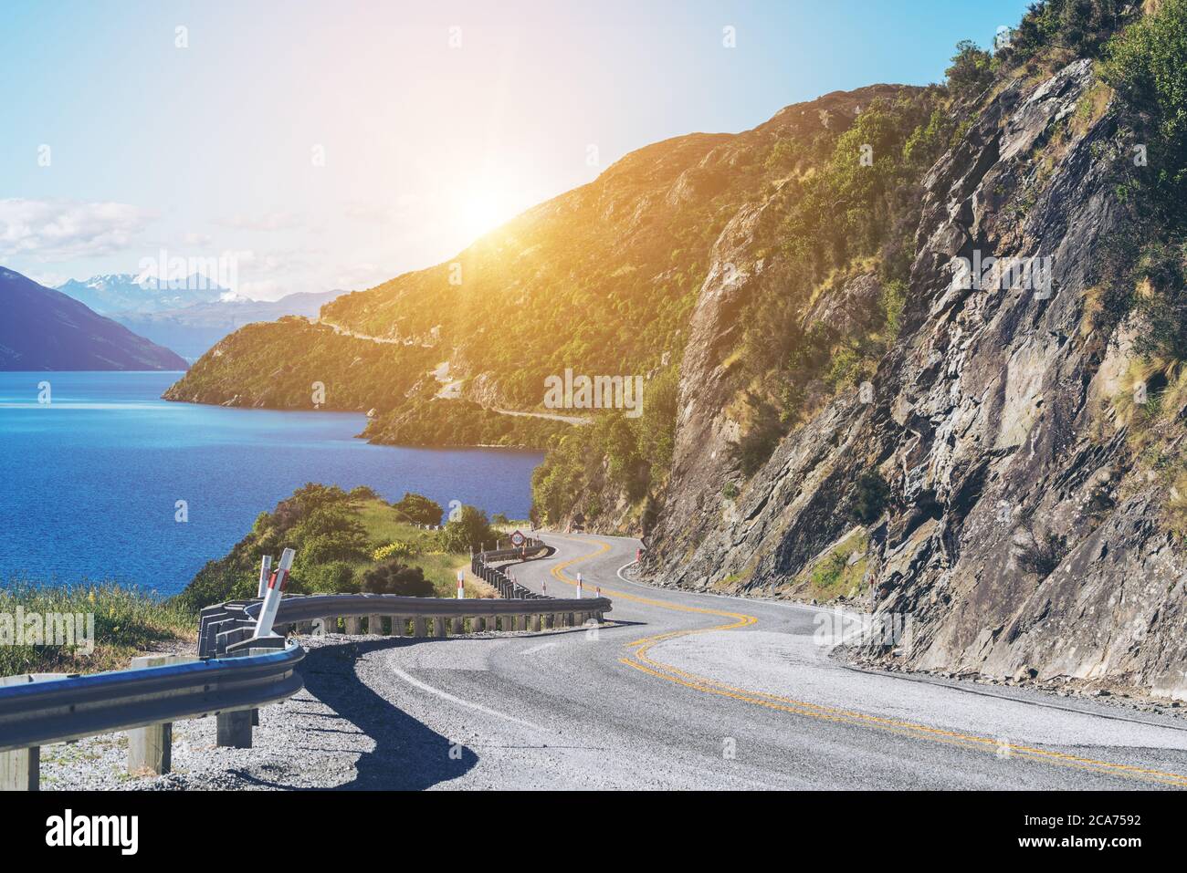 Road along the cliff hi-res stock photography and images - Alamy