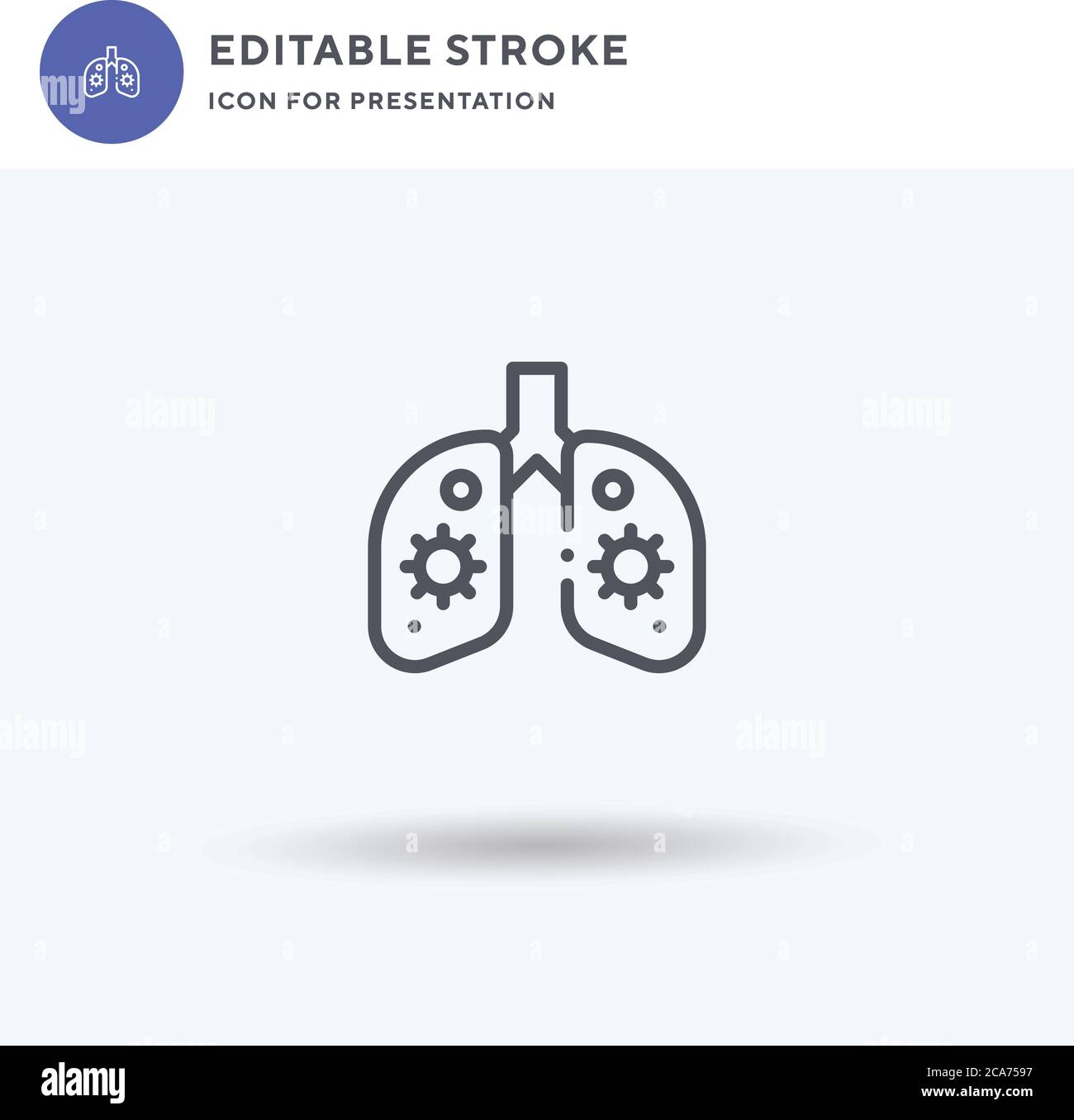 Pneumonia icon vector, filled flat sign, solid pictogram isolated on ...