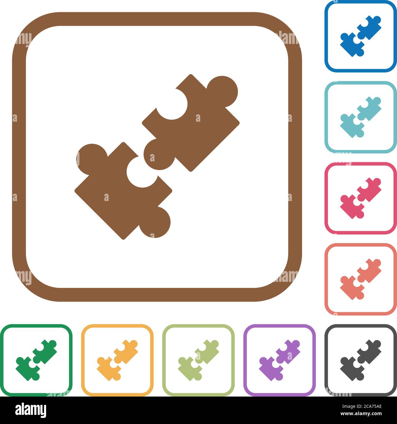 Cooperation simple icons in color rounded square frames on white background Stock Vector Image ...