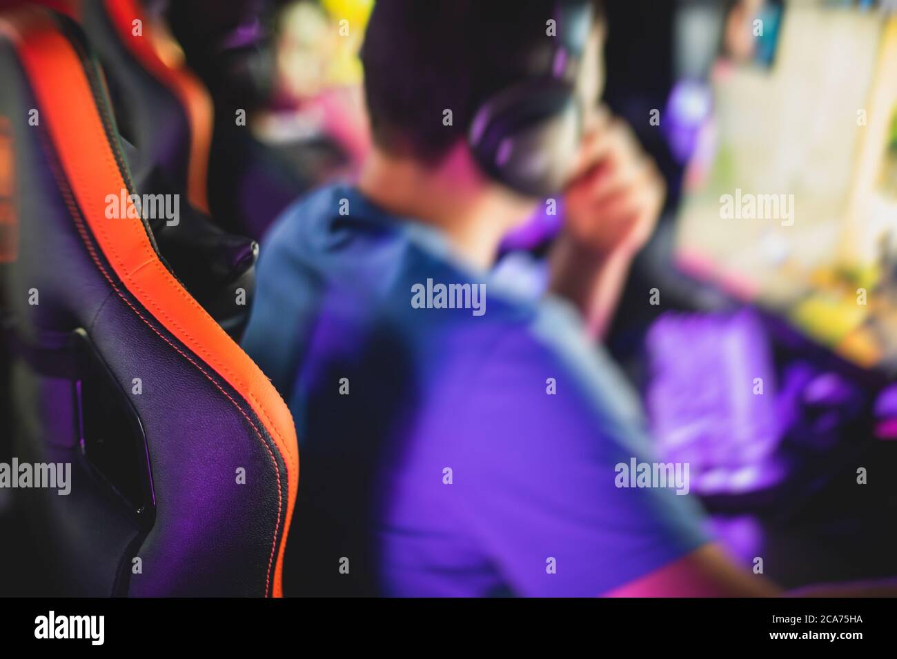 Cyber sport e-sports tournament, team of professional gamers, close-up ...
