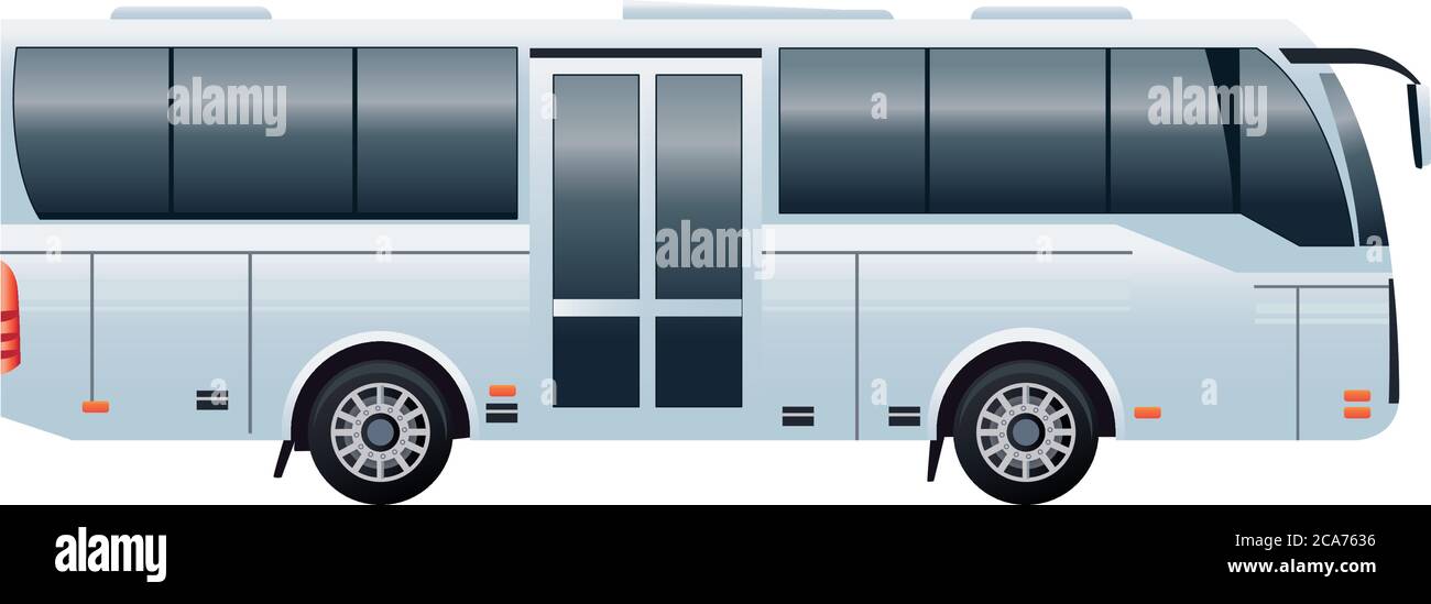 white bus public transport vehicle icon vector illustration design ...