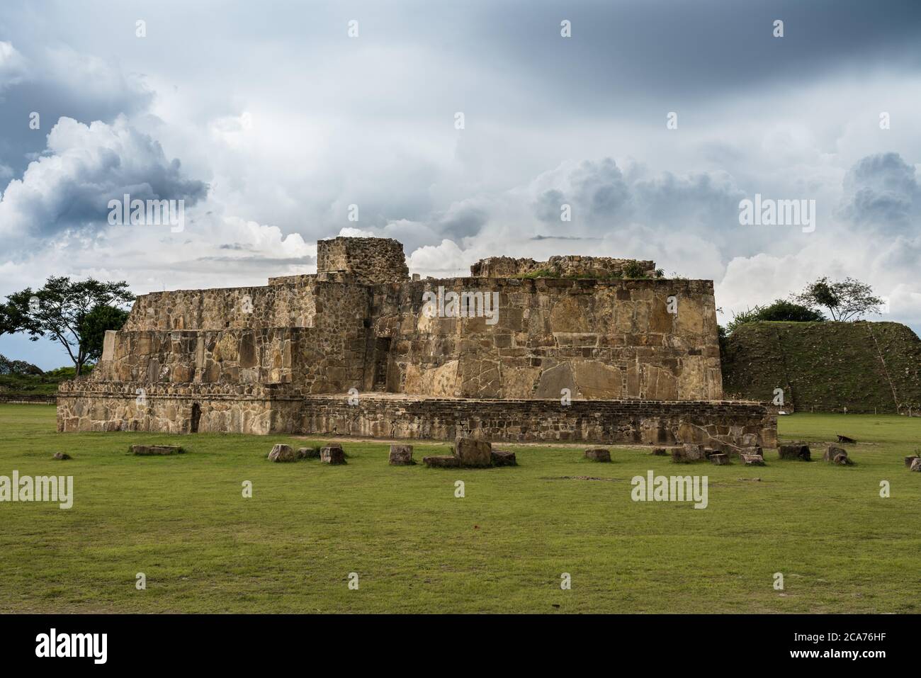 The Observatory or Building J on the Main Plaza at the pre-Columbian ...