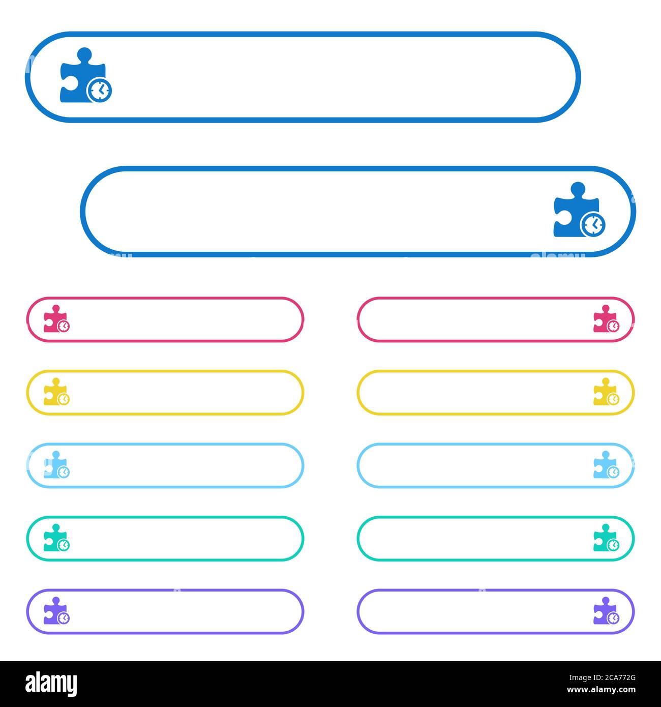 Timer Plugin Icons In Rounded Color Menu Buttons Left And Right Side