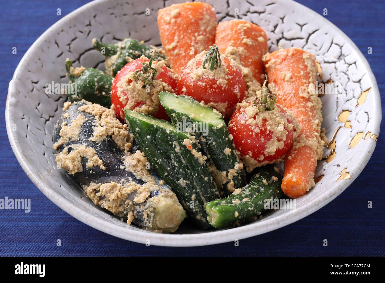 Nukazuke, Japanese traditional food, Vegetables salt pickled tsukemono ...