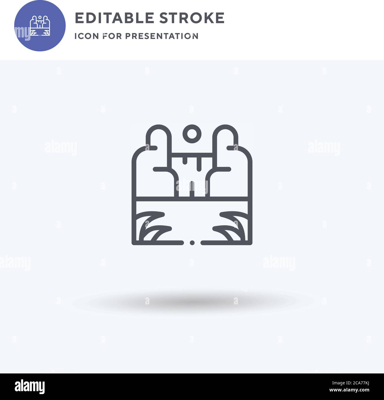 Cascade icon vector, filled flat sign, solid pictogram isolated on ...