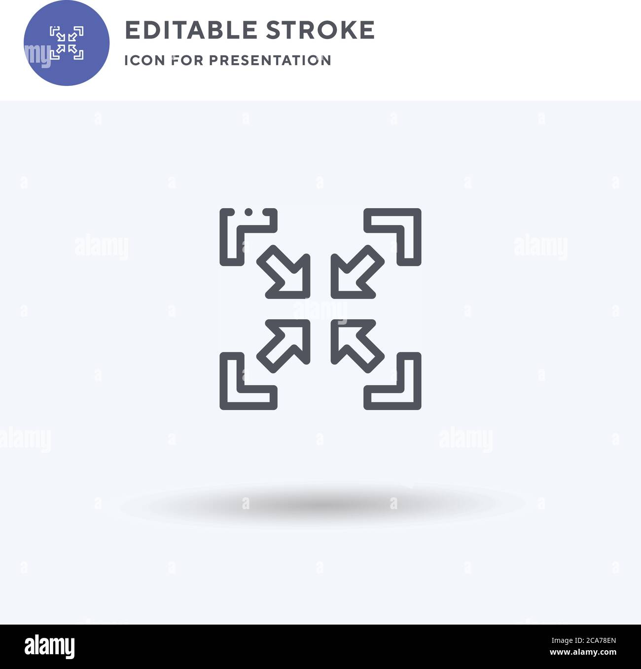 Minimize icon vector, filled flat sign, solid pictogram isolated on ...