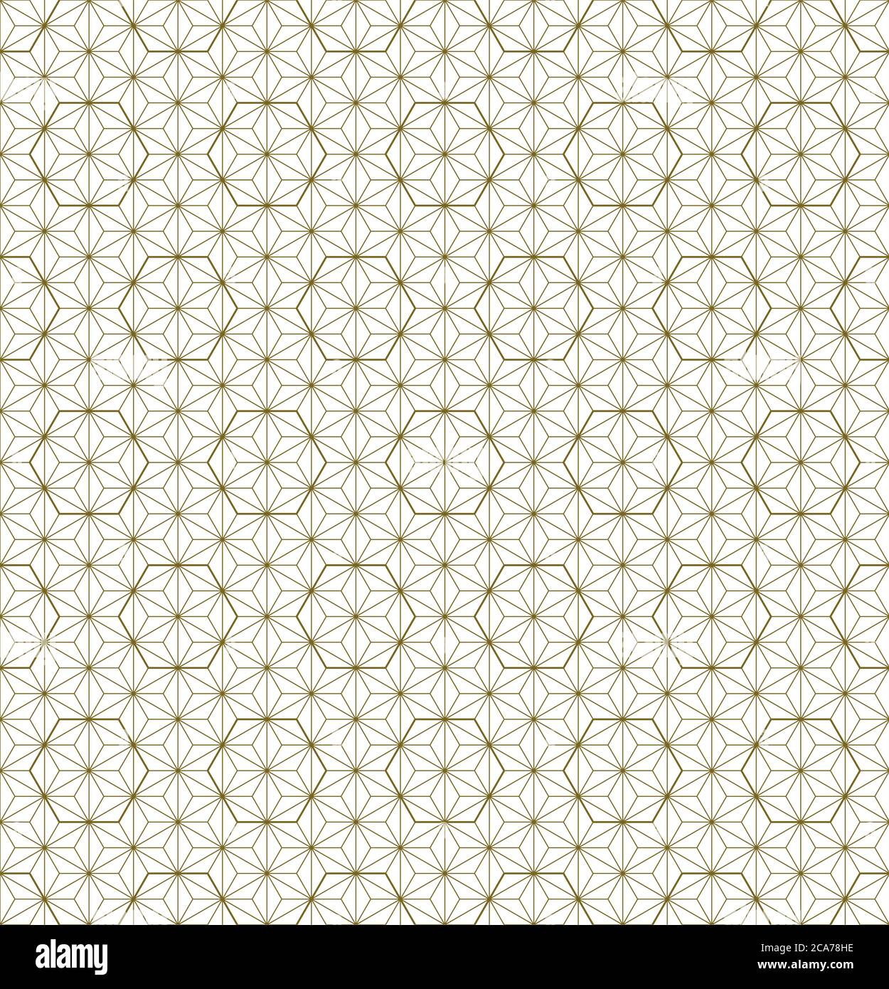 Japanese seamless Kumiko pattern in golden silhouette with fine lines ...