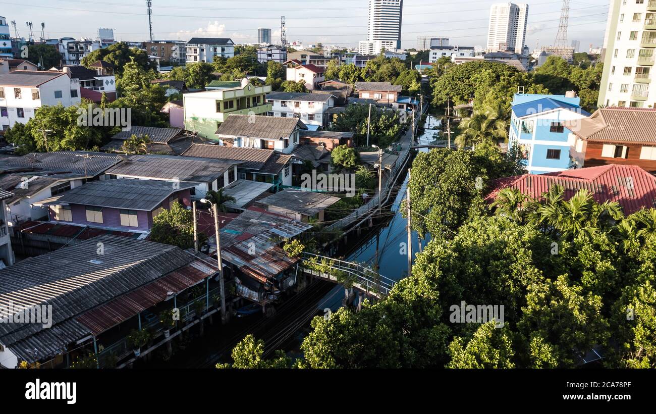 High top view of Community village Stock Photo - Alamy
