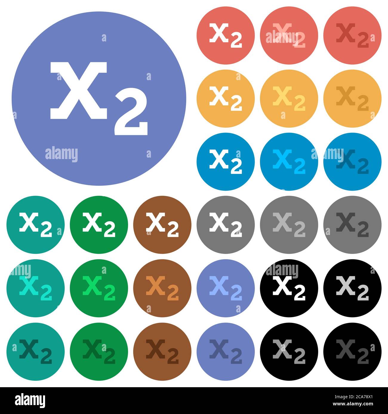 Subscript multi colored flat icons on round backgrounds. Included white, light and dark icon ...