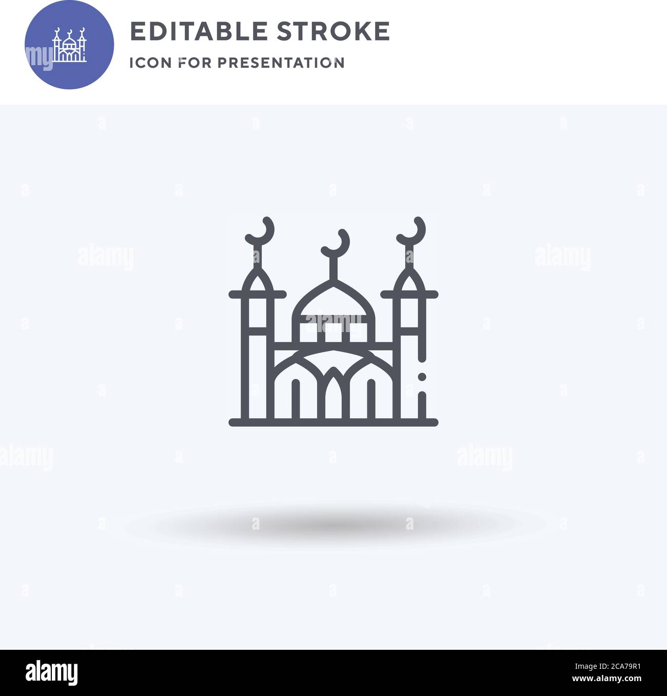 Kul Sharif Mosque icon vector, filled flat sign, solid pictogram ...
