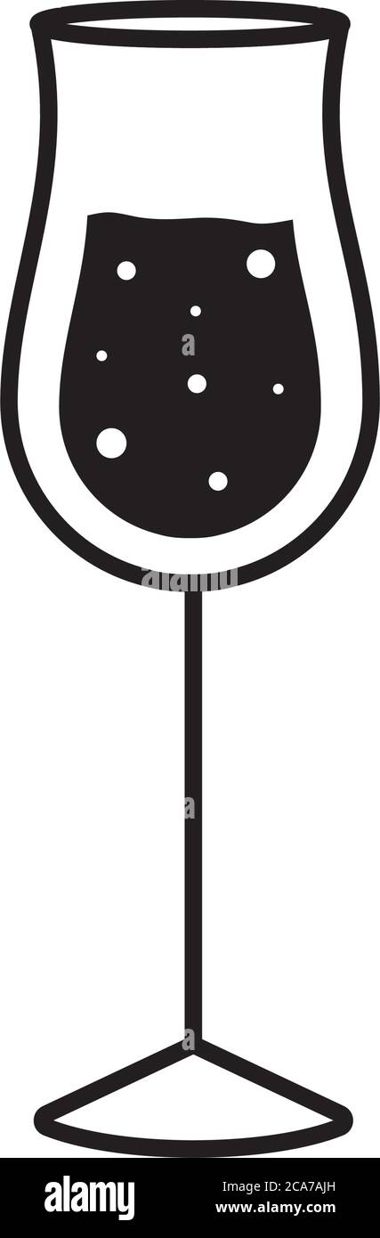 grappa cocktail glass cup silhouette style icon design, Alcohol drink ...