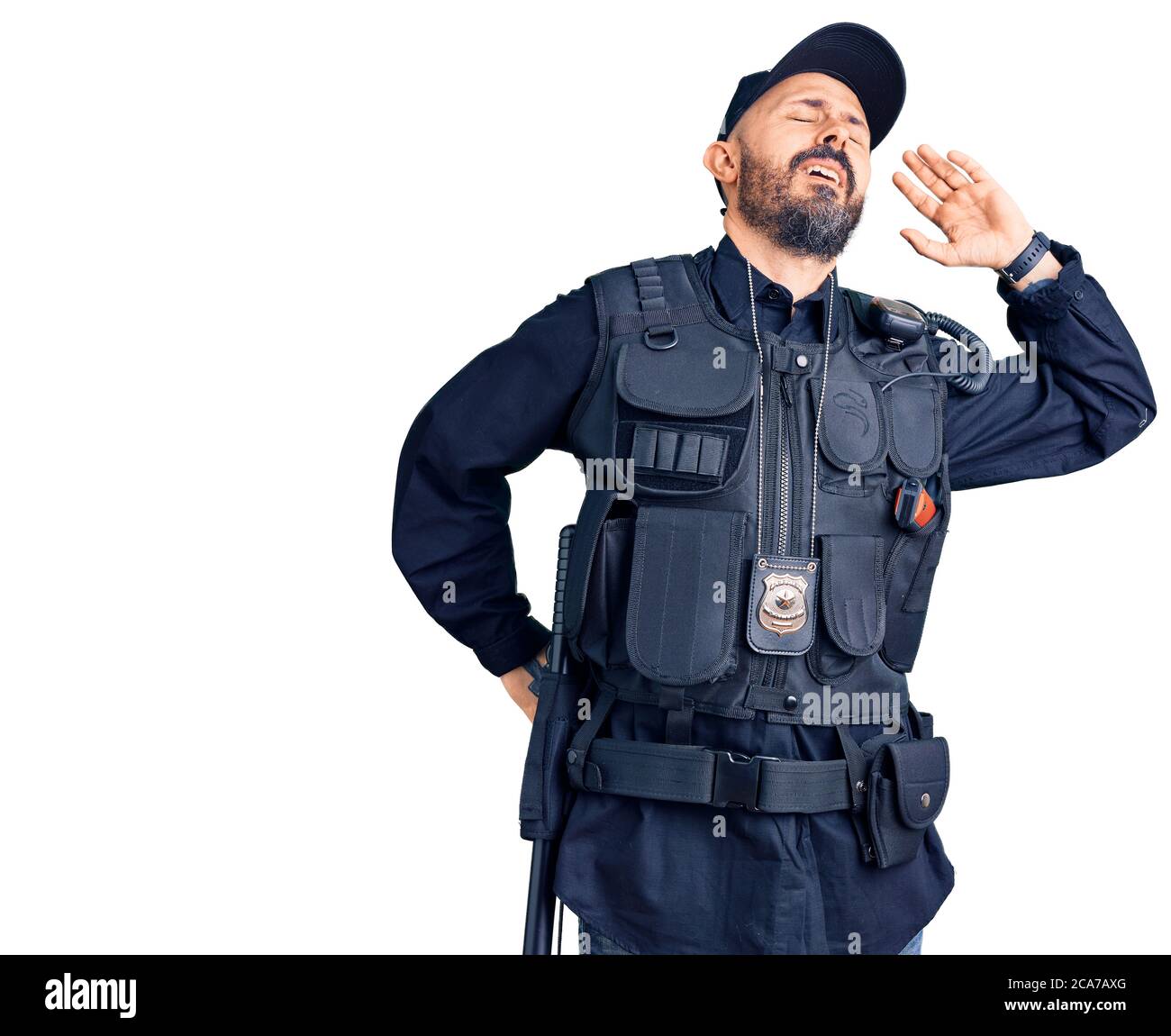 Stretch police uniform hi-res stock photography and images - Alamy
