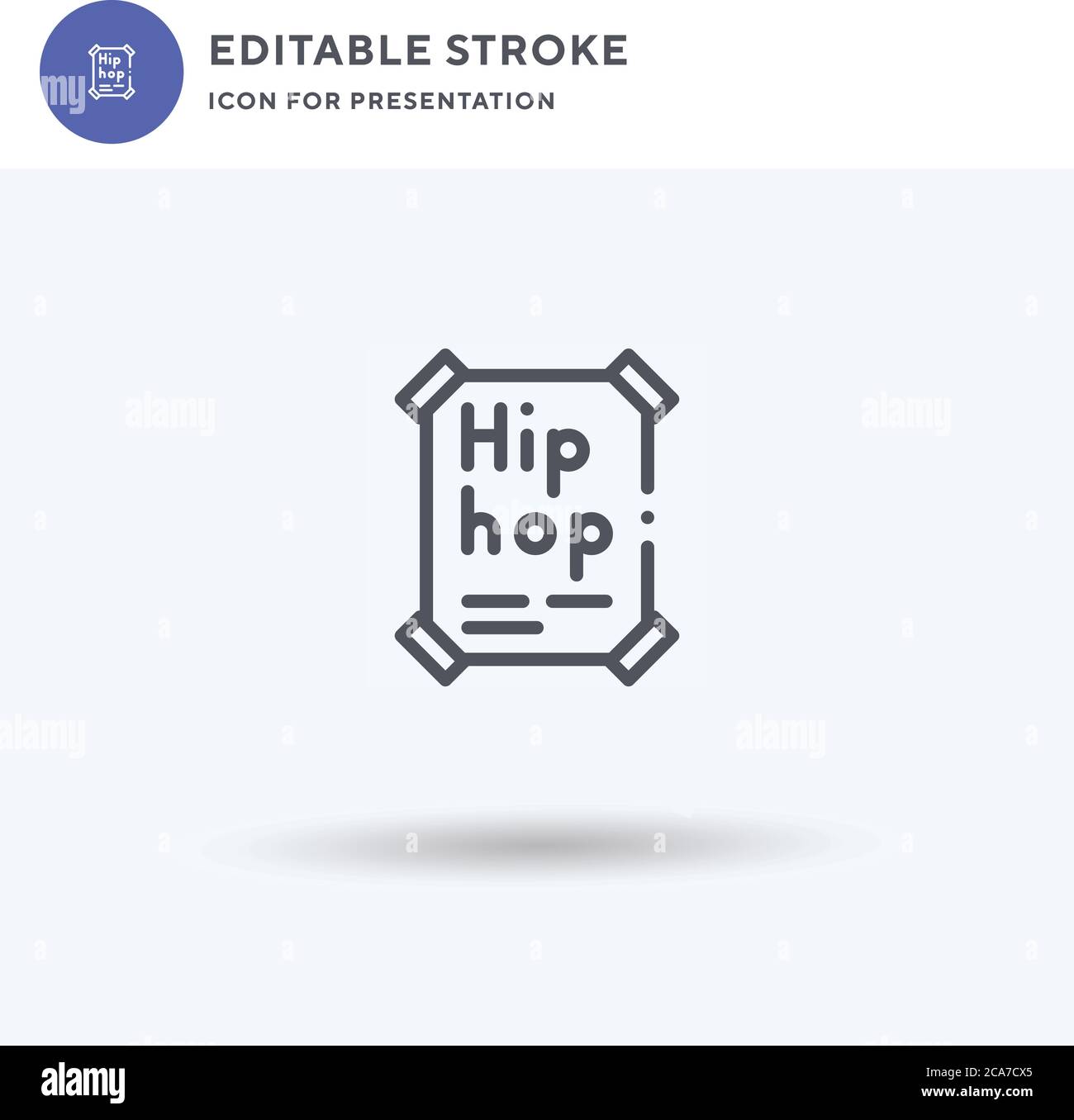 Hip Hop icon vector, filled flat sign, solid pictogram isolated on ...