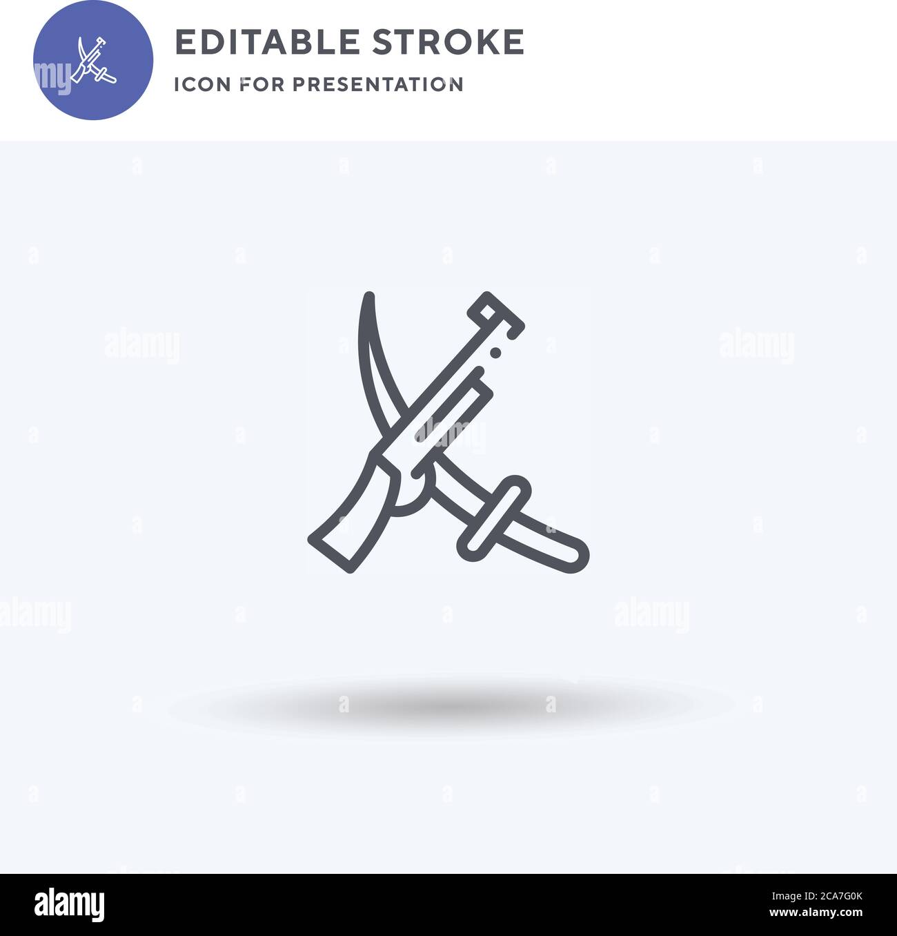 Weapons icon vector, filled flat sign, solid pictogram isolated on ...