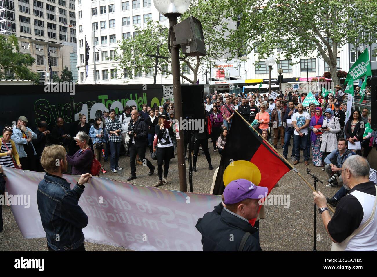 Rally against racism in Sydney, Australia Stock Photo - Alamy