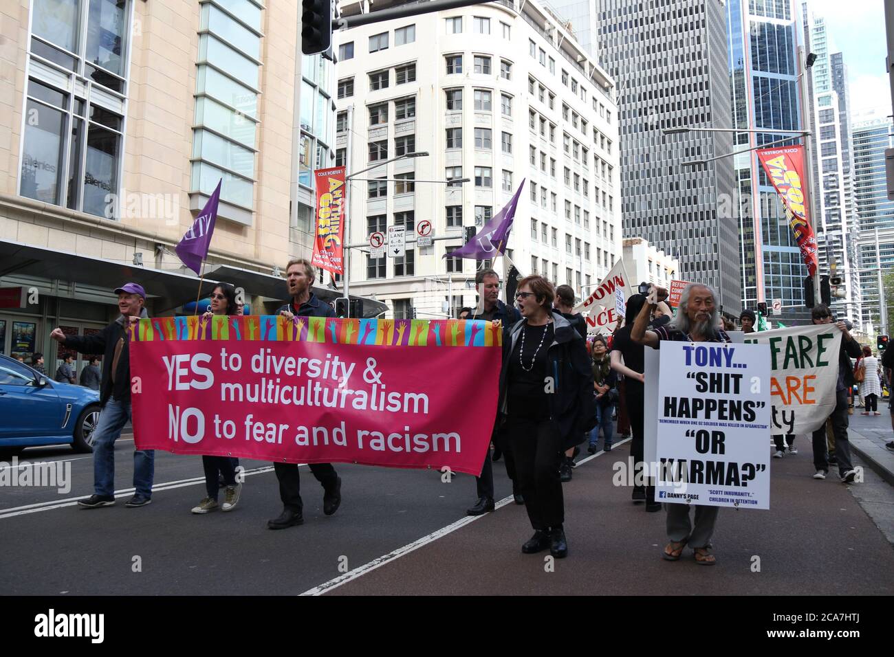 Rally against racism in Sydney, Australia Stock Photo - Alamy