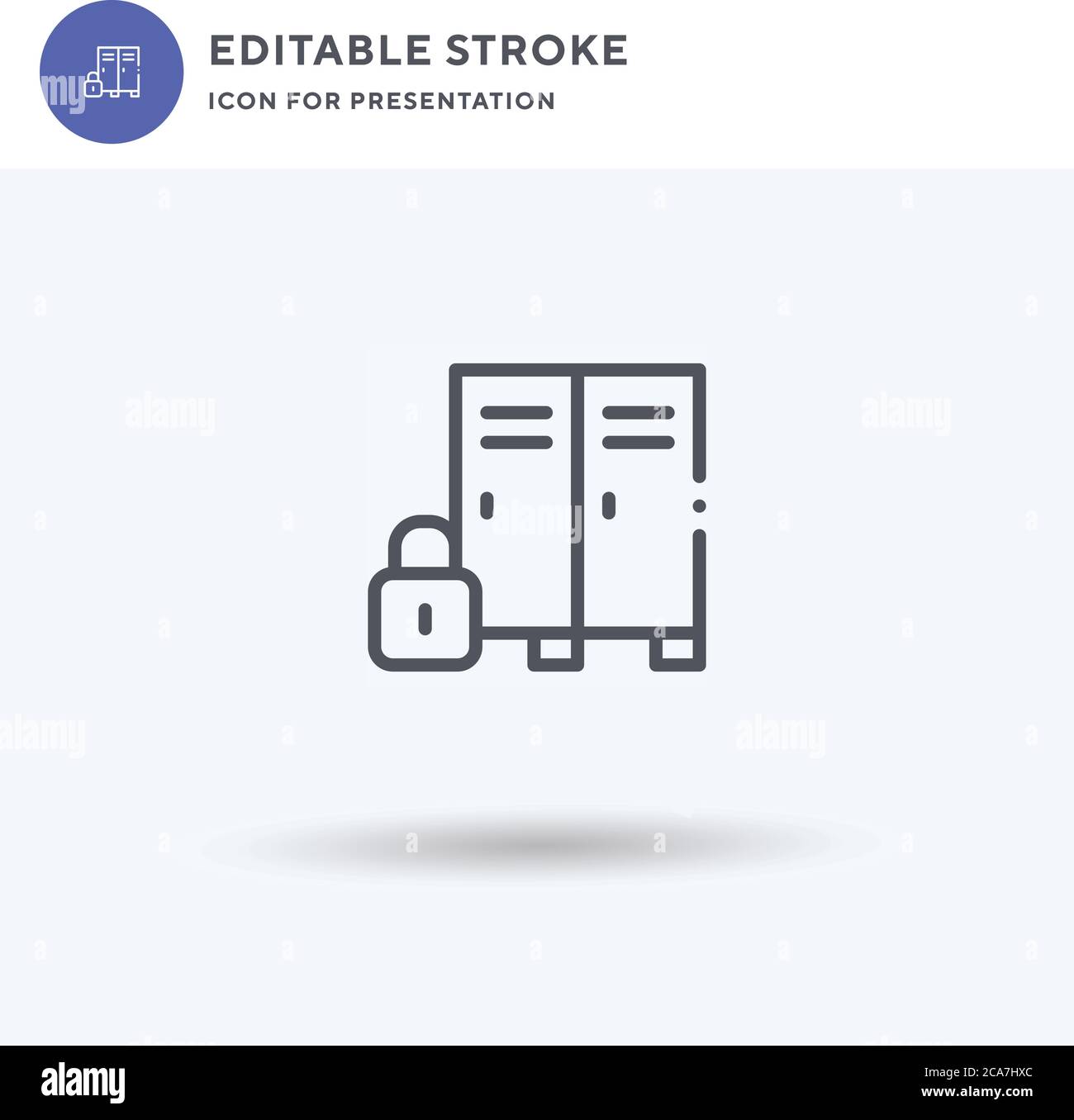 Locker icon vector, filled flat sign, solid pictogram isolated on white ...